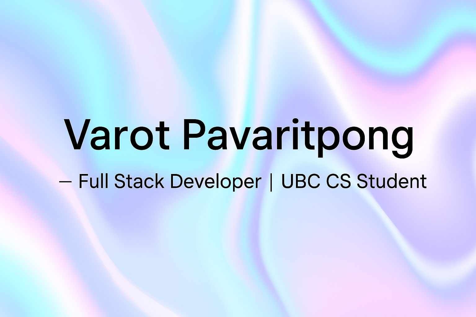 Varot Pavaritpong | Portfolio